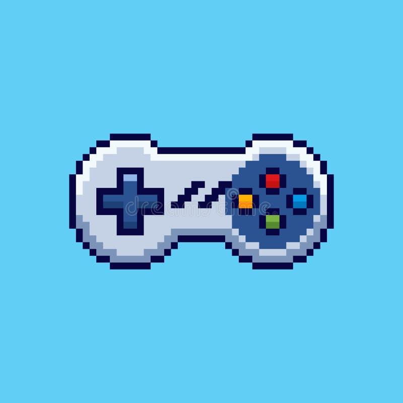 Pixel Art Game Controller Game Asset Design Stock Vector - Illustration ...