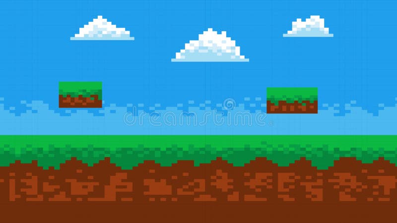 Pixelated Universe a Retro Pixel Art Loading Screen with an Animated ...