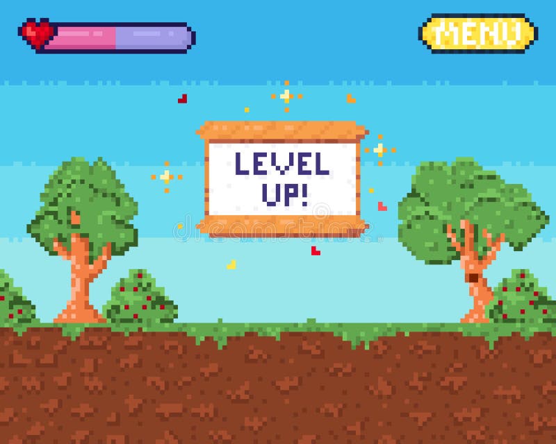 Level Up Pixel Stock Illustrations – 410 Level Up Pixel Stock ...