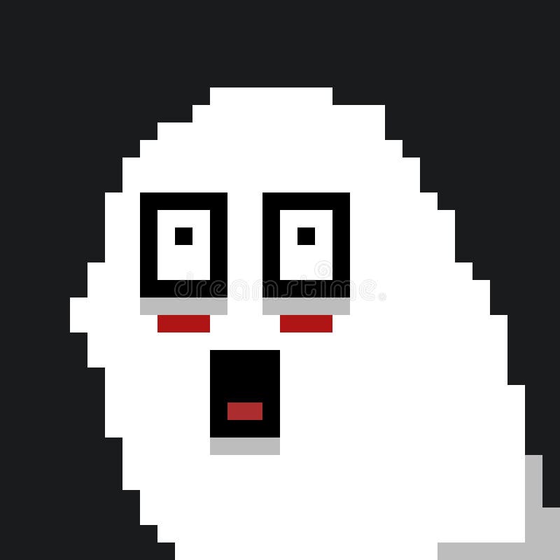 Pixel art of ghost cartoon stock illustration. Illustration of game ... Pixel art of ghost cartoon stock illustration. Illustration of game ...
