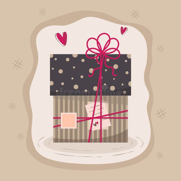 Pixel Art Gift Box with Red Bow in Rectangular Shape Stock Vector ...