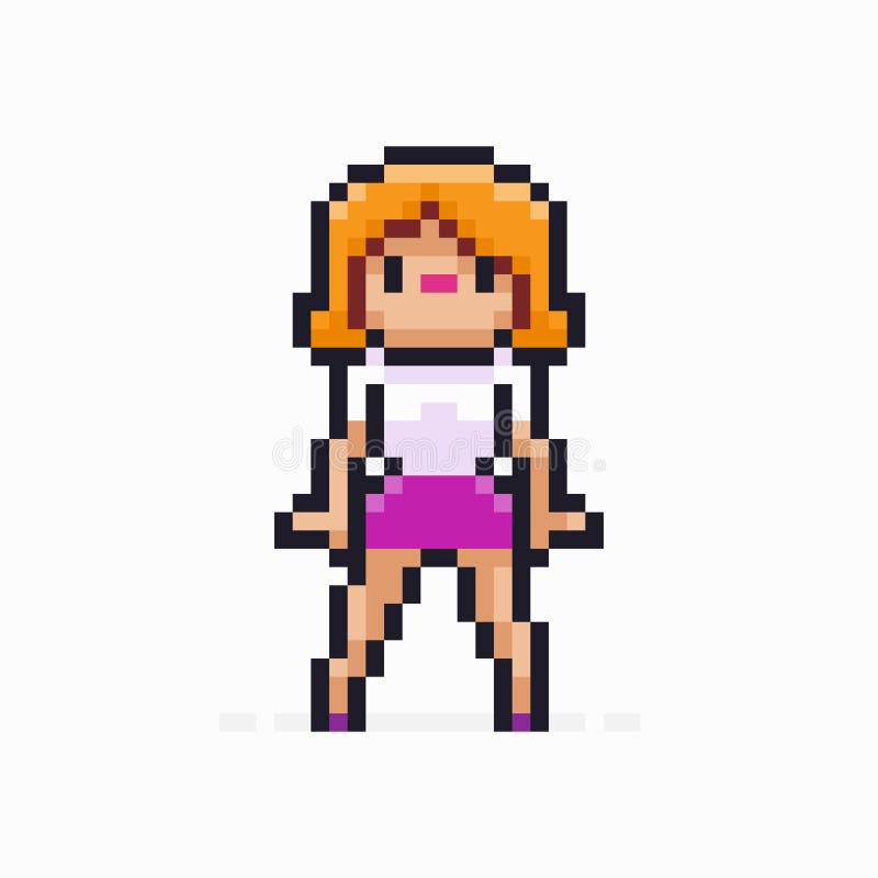 Girl Face Pixel Art Stock Illustrations – 1,115 Girl Face Pixel Art ...