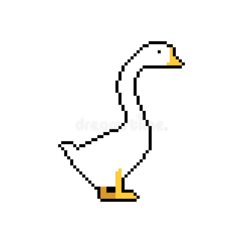 Pixel Art Goose Isolated. 8 Bit Farm Bird Stock Illustration ... Pixel Art Goose Isolated. 8 Bit Farm Bird Stock Illustration ...