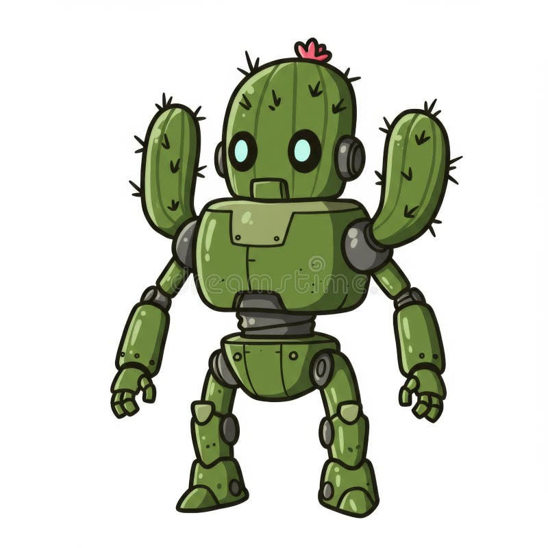 Cactus Robot Stock Illustrationen, Vektoren, & Kliparts - 190 Stock ...