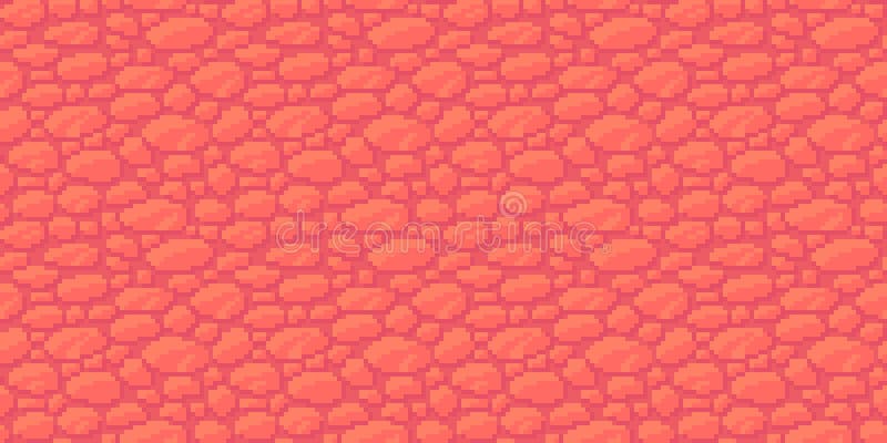 Pixel Art Seamless Background With Sky And Ground. Stock Vector ...