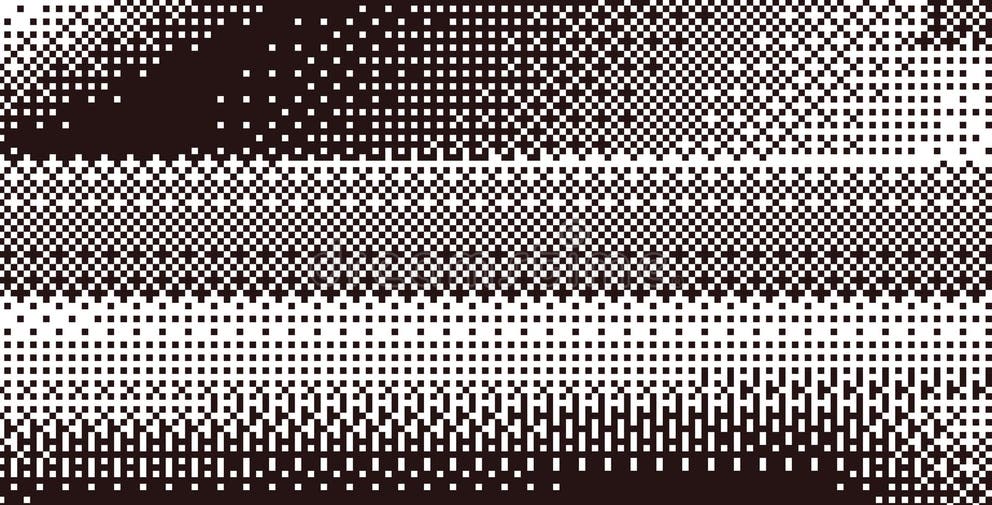 Pixel Art Halftone Glitch Background. 8 Bit Pattern Bitmap Dither Effect Stock Illustration ...