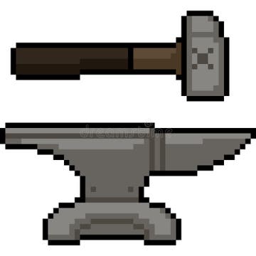 Pixel Art Hammer Stock Illustrations – 166 Pixel Art Hammer Stock ...