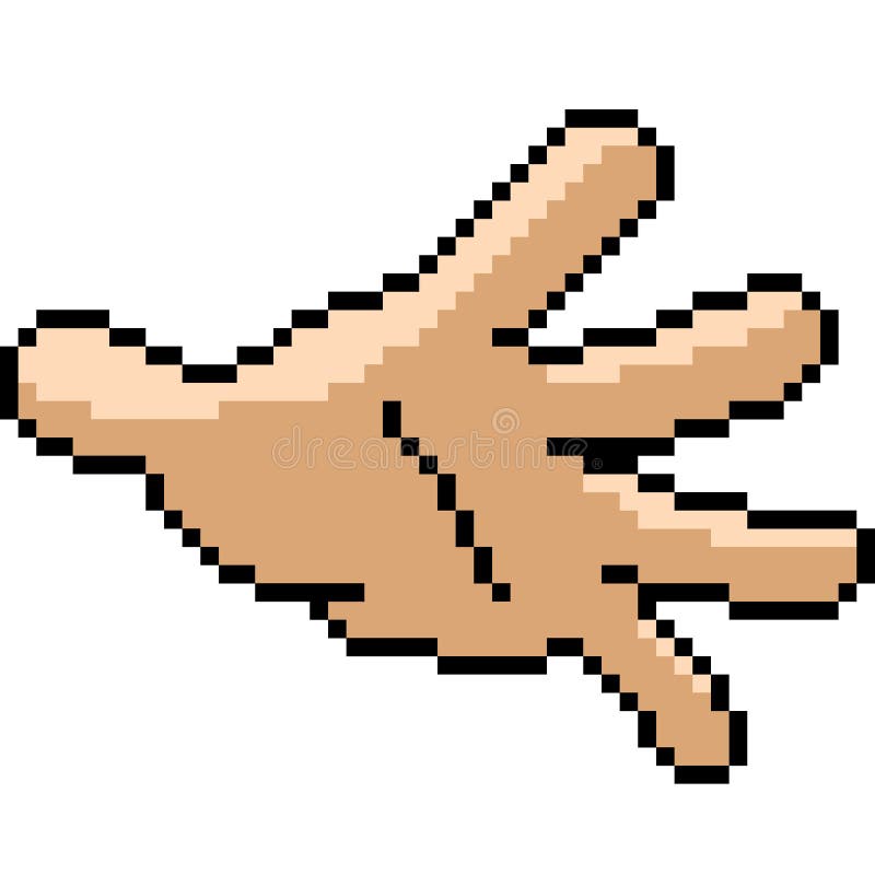 Pixel art hand reach palm stock vector. Illustration of cute - 268477248