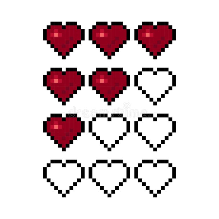 Heart Pixel Art Stock Illustrations – 10,061 Heart Pixel Art Stock ...
