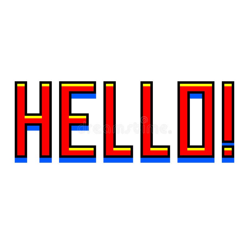Pixel Hello Stock Illustrations – 353 Pixel Hello Stock Illustrations ...