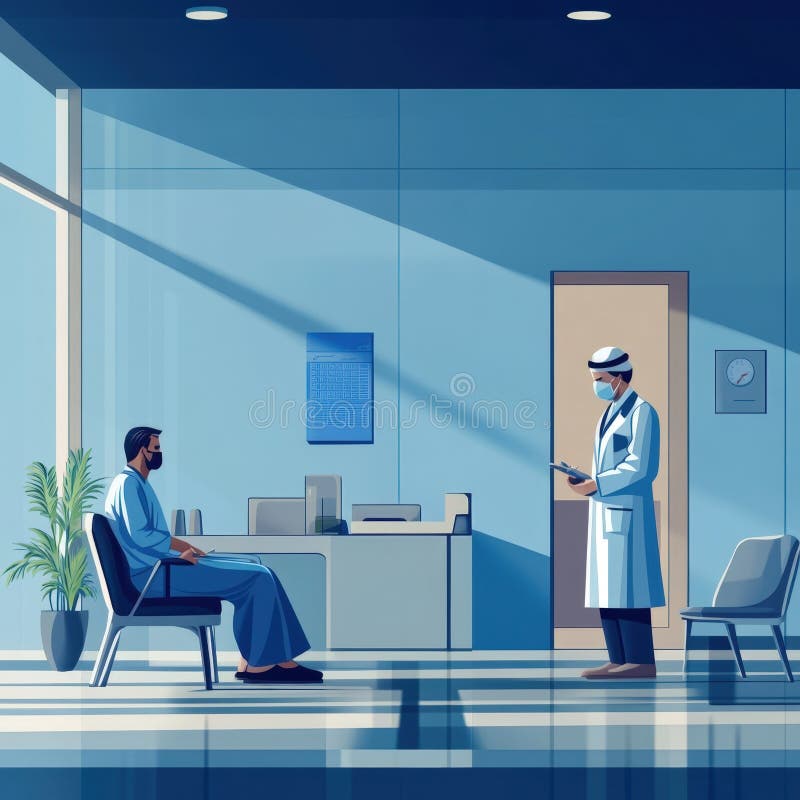 Pixel Art Hospital Consultation Scene Stock Illustration - Illustration ...