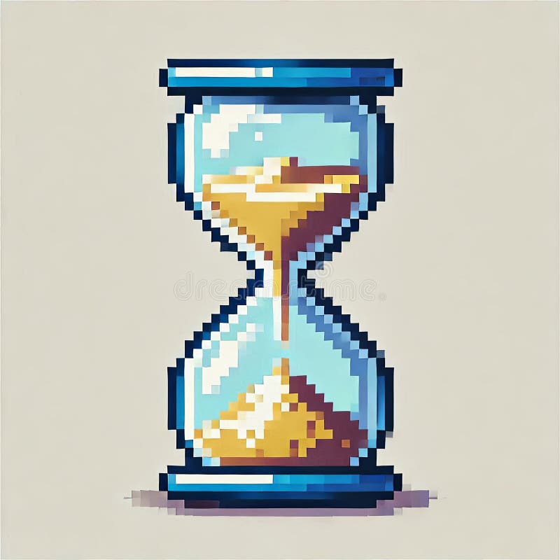 Pixel Art Hourglass stock illustration. Illustration of crafted - 360229821