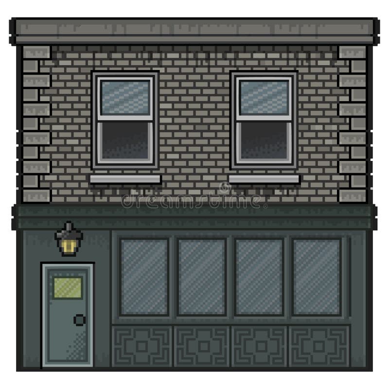 Pixel Art House Roof - Complete with a pixel roof, a pixel garage ...