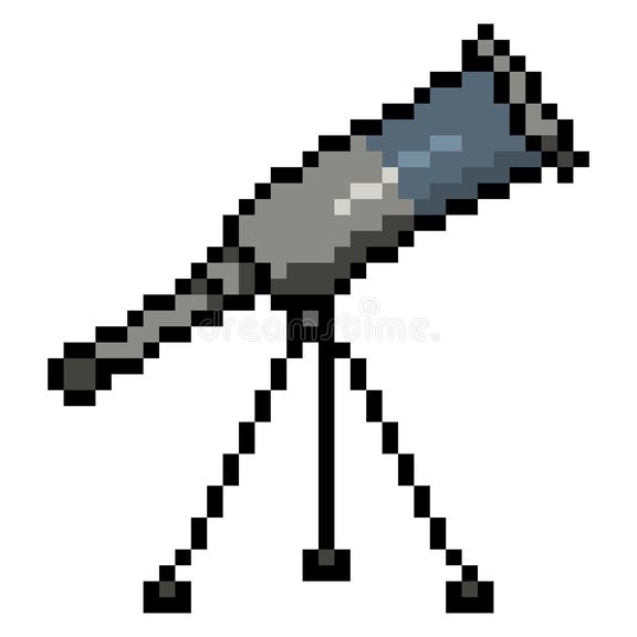 Pixel Art Icon - Astronomical Telescope Stock Vector - Illustration of ...