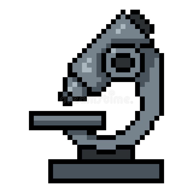Pixel Art Icon - Microscope Stock Vector - Illustration of learning ...