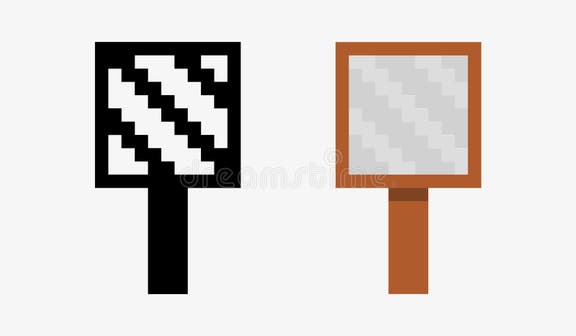 Set Hand Mirror Pixel Art Icon Vector Illustration. Stock Vector - Illustration of style ...