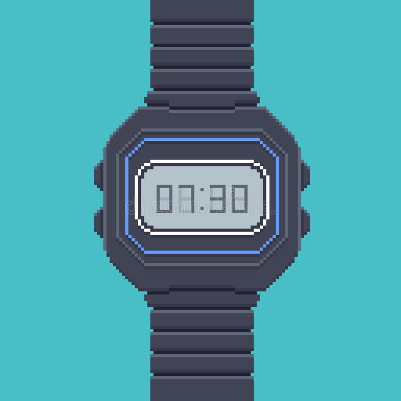 Pixel Art Illustration De Montre-bracelet Illustration de Vecteur ...