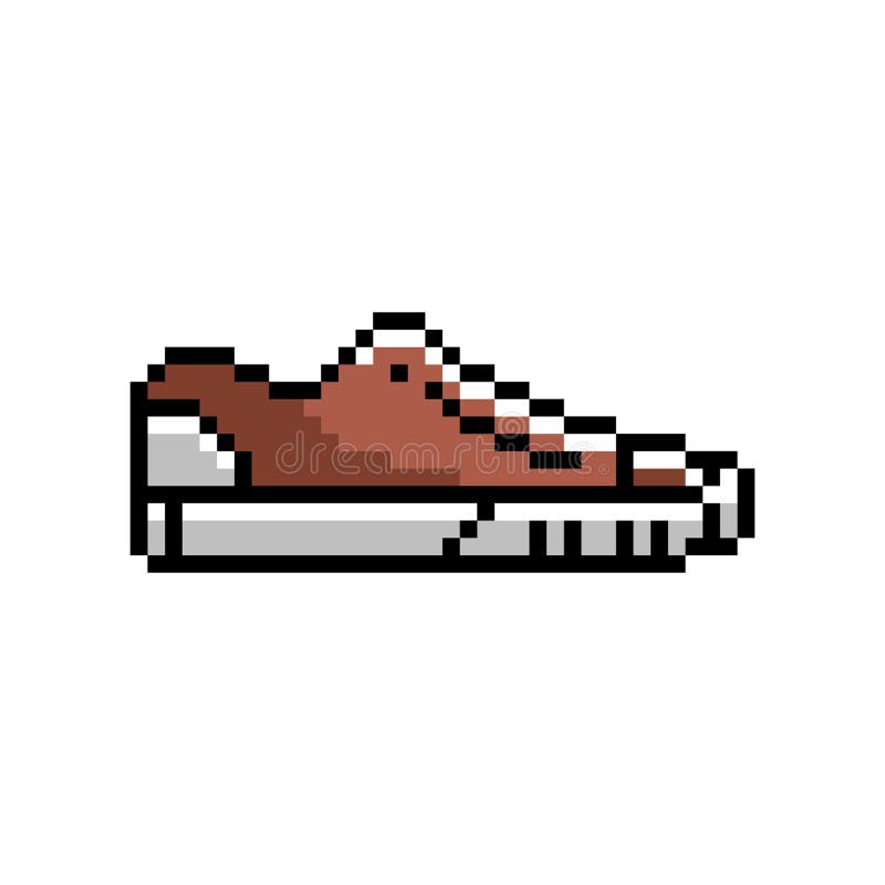 Pixel Art Illustration Drawing Casual Shoes Vector Stock Vector ...
