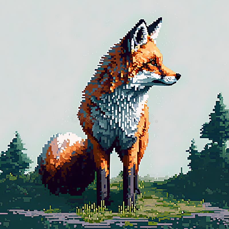 Fox Pixelated Stock Illustrations – 38 Fox Pixelated Stock ...