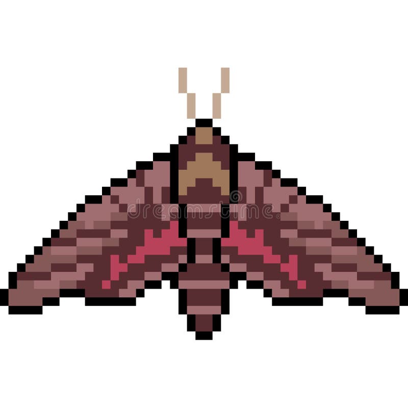 Pixel Art Insect Moth Stock Illustrations – 80 Pixel Art Insect Moth ...