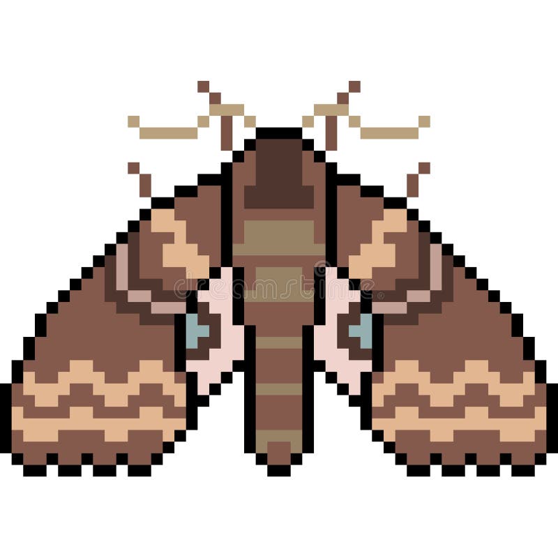 Pixel Art Insect Moth Stock Illustrations – 80 Pixel Art Insect Moth ...