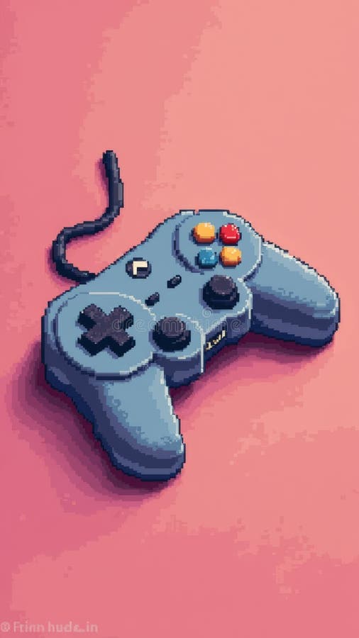 Retro Pixel Art Joystick Game Controller Stock Photos - Free & Royalty ...