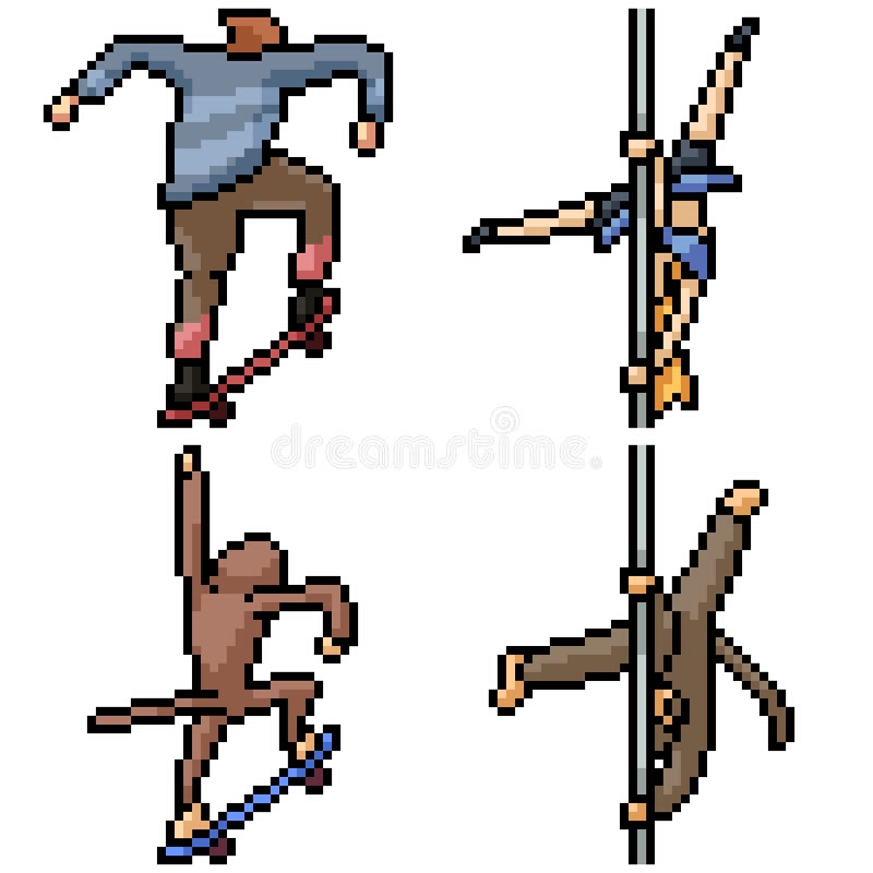 Pixel Art Monkey Stock Illustrations – 279 Pixel Art Monkey Stock ...