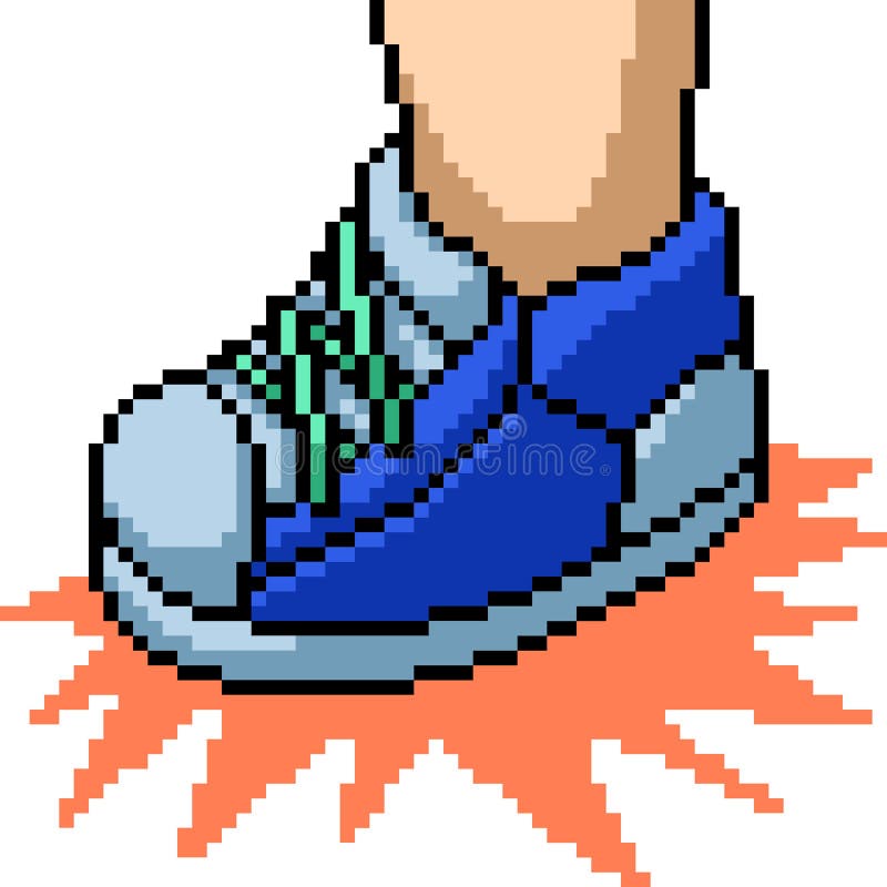 Pixel Art of Kid Foot Stomp Stock Vector - Illustration of violence ...