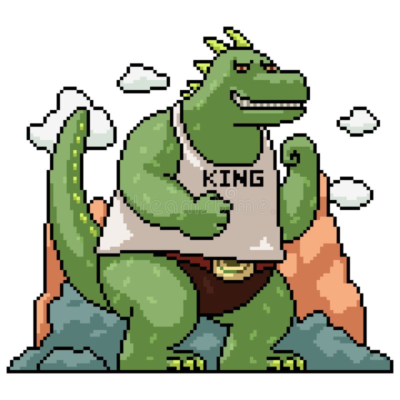 Pixel Art King Of Monster Stock Vector Illustration Of Pixel 302829692