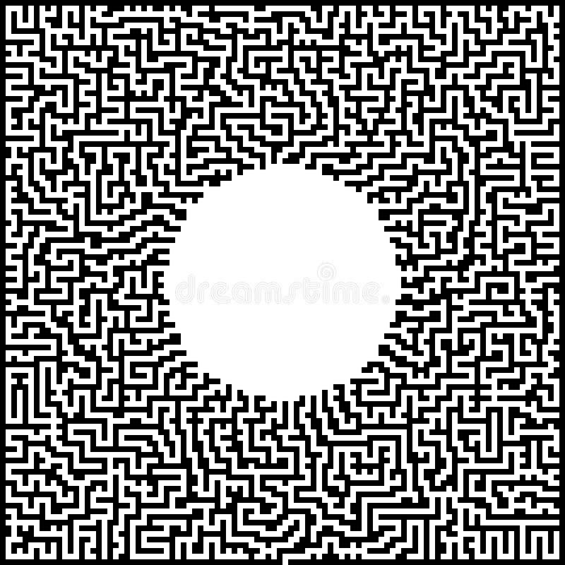 Pixel art labyrinth stock vector. Illustration of concept - 98315324