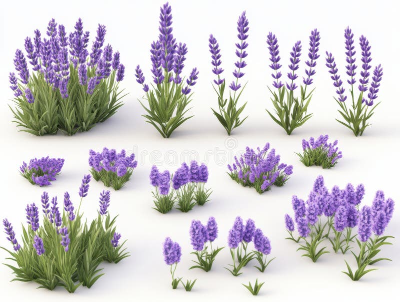 Stages of Lavender Growth. the Life Cycle. Vector Illustration. Stock ...