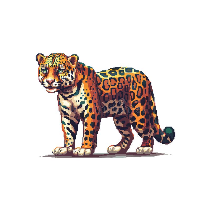 Vector Pixel Art Leopard Stock Illustrations – 100 Vector Pixel Art ...