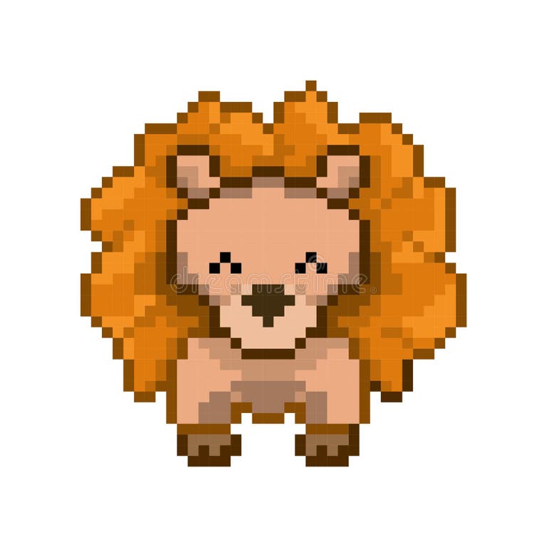 Pixel Art Lion Stock Illustrations – 550 Pixel Art Lion Stock ...