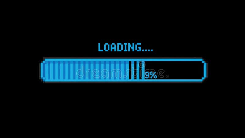 Pixel Art Loading Bar stock illustration. Illustration of animation ...