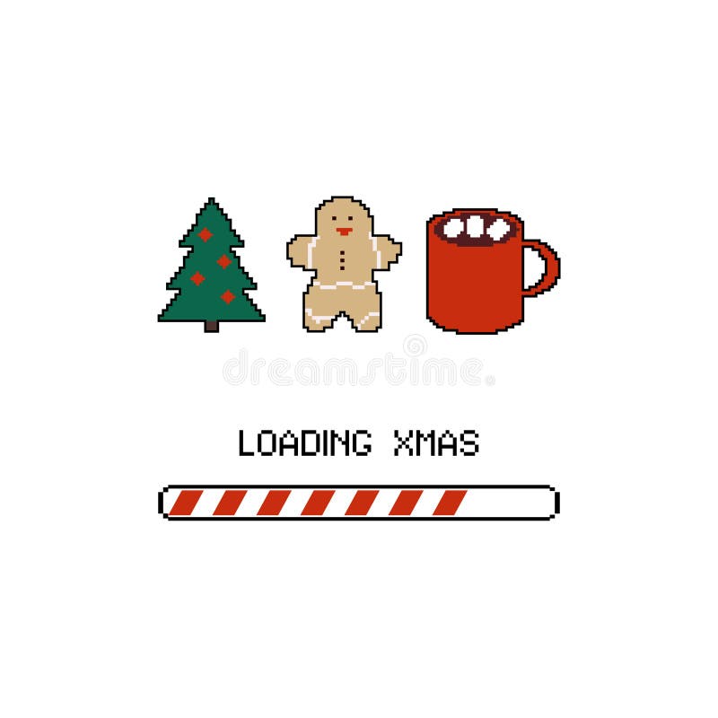 Pixel Art Christmas Gingerbread Stock Illustrations – 243 Pixel Art ...