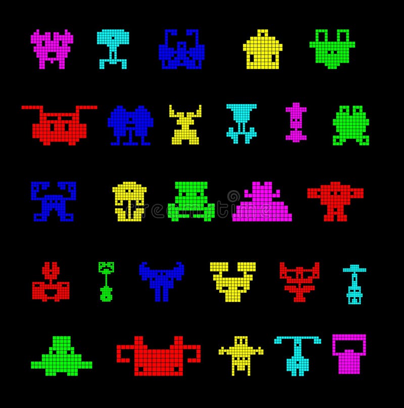 Pixel Art Logo Concept for Design Project Stock Vector - Illustration ...