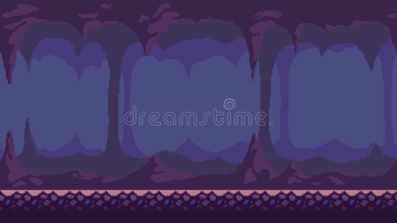 Pixel Art Seamless Animation of Floating Clouds on the Sky. Animated 8 ...