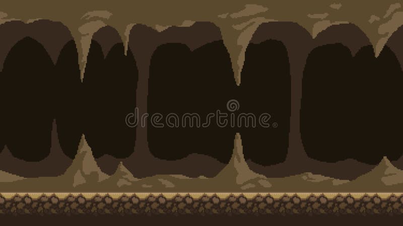 Pixel Art Seamless Animation of Floating Clouds on the Sky. Animated 8 ...