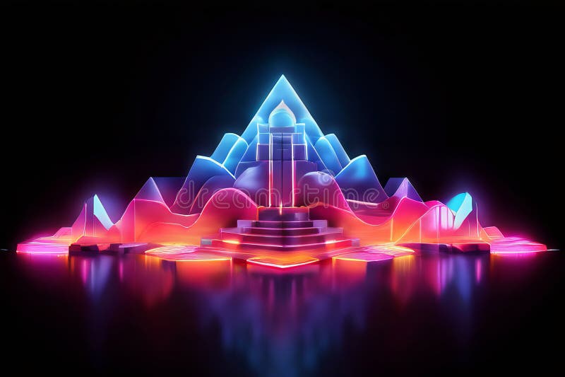 77 a Luminogram and Pixel Art Combination Capturing Th Stock Photo ...