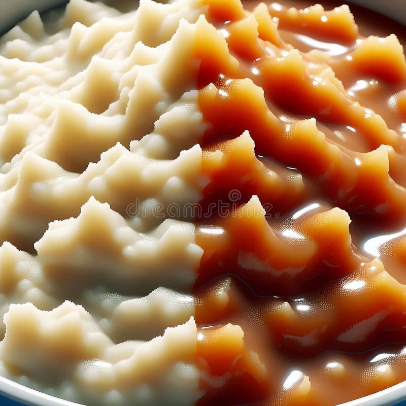 Pixel Art Macrorealism Close Up of Mashed Potatoes Wh Stock Photo ...
