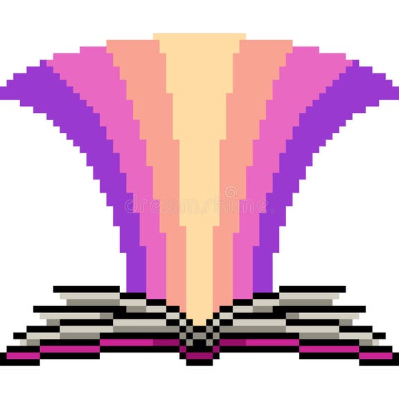 Pixel Art of Magic Book Open Stock Vector - Illustration of cartoon ...