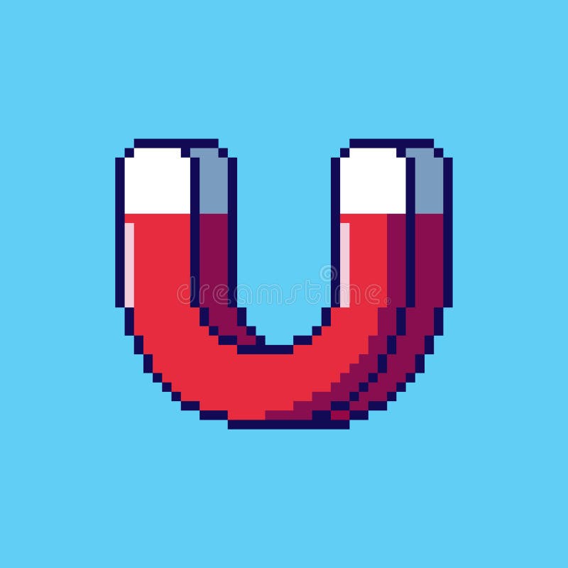 Pixel Art Magnet Game Asset Design Stock Vector - Illustration of pixel ...