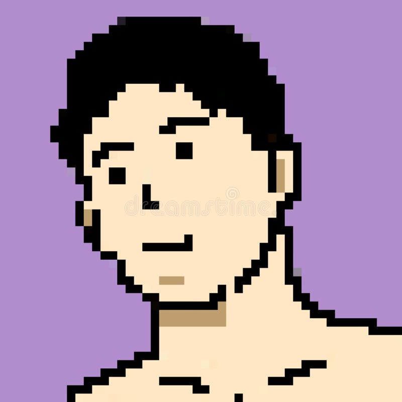 Pixel art of man cartoon stock illustration. Illustration of decoration ...