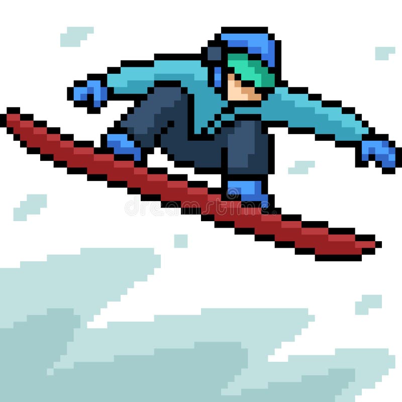 Snowboard Pixel Stock Illustrations – 128 Snowboard Pixel Stock ...