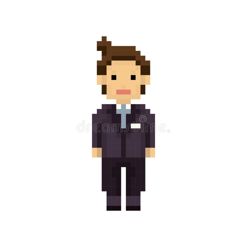Pixel Art Man. Vector Illustration Decorative Design Stock Vector ...