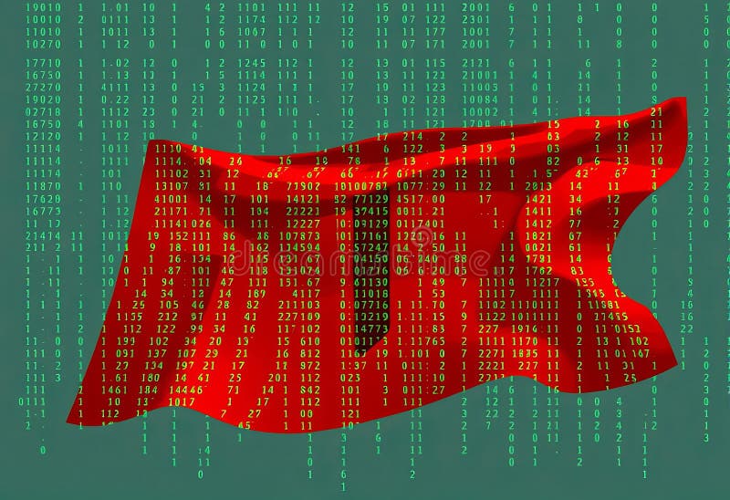 Pixel Art Matrix Code Pixel Art Animation of the Georgian Flag W Stock ...