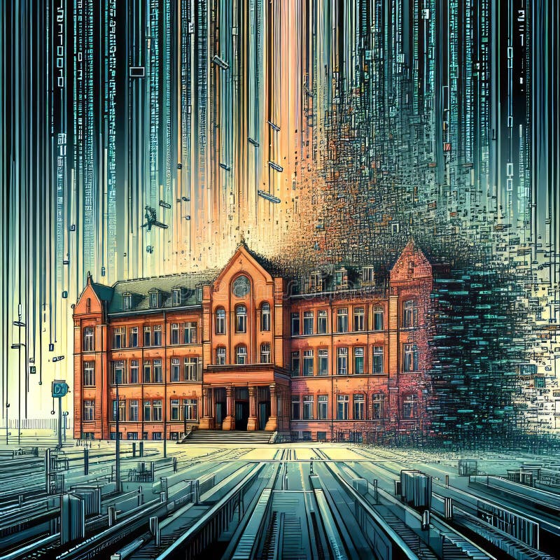 77 Pixel Art Matrix Code a Pixelated School Building Stock Image - Image of pixel, school: 332107985