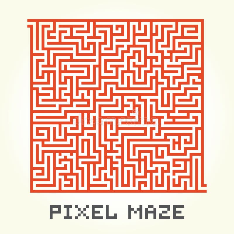 Pixel maze stock vector. Illustration of rare, innovative - 41030064