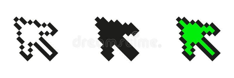 Pixel Art Mouse Pointer Stock Illustrations – 1,248 Pixel Art Mouse ...