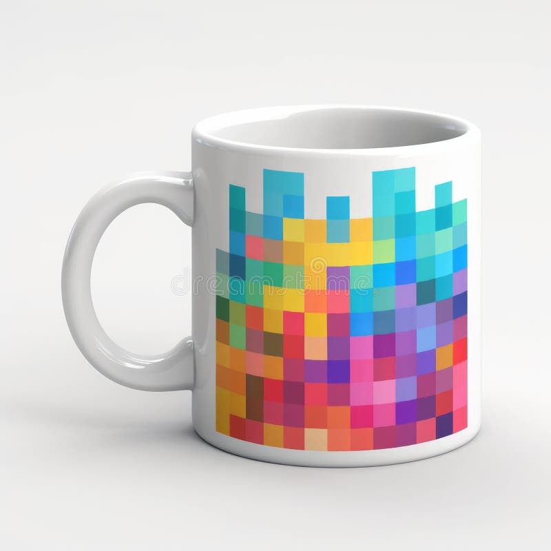 Pixel Art Mug with Vibrant Colors by Pixelplantmaster Stock ...